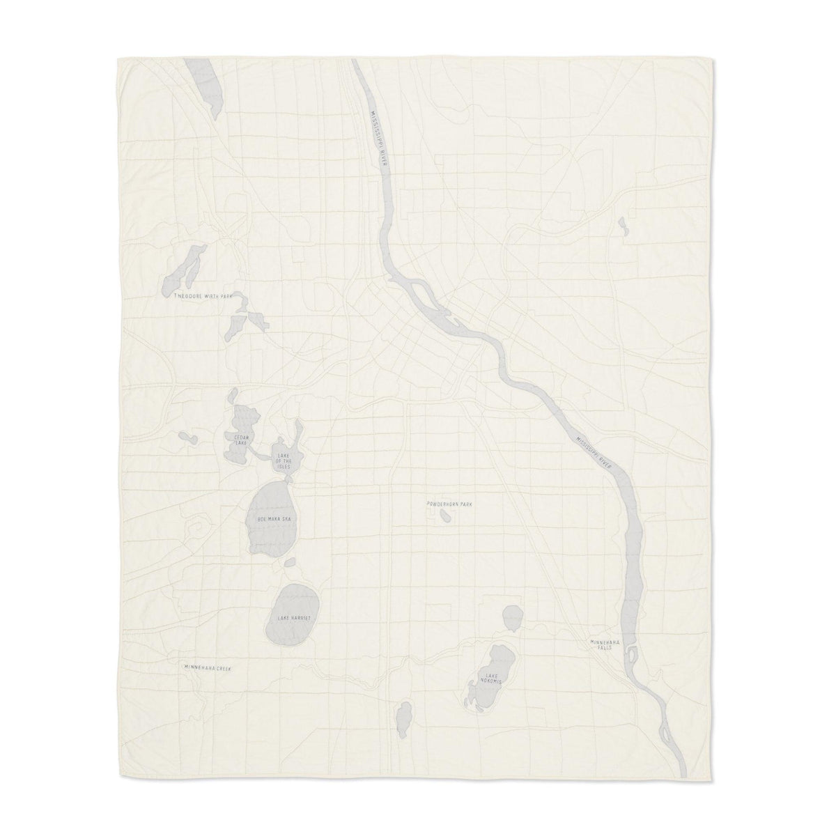 Map Quilt - Heirloom Minneapolis Quilt by Haptic Lab
